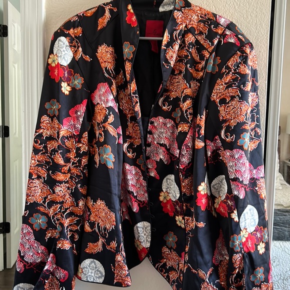 JS Collections | Jackets & Coats | Silk Jacket Size 22w | Poshmark